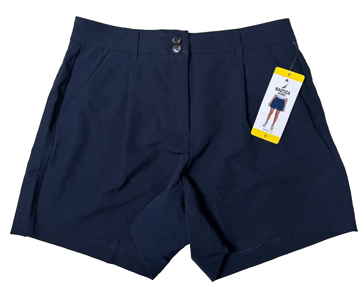 Nautica Jeans Ladies Everyday Casual Button Zip Fly Closure Shorts ...